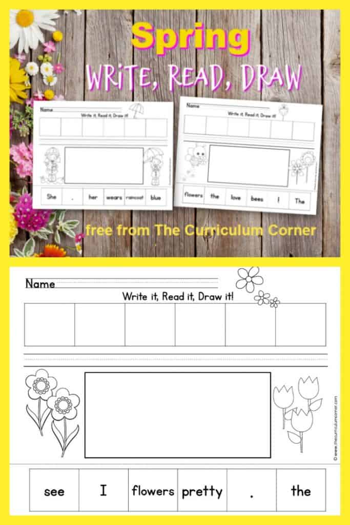 Spring Scrambled Sentences - The Kinder Corner