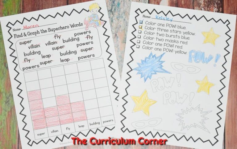 Superhero Print & Go Pages - The Kinder Corner