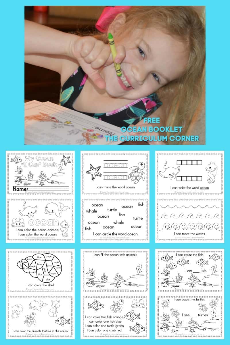 Ocean Reading Booklet - The Kinder Corner
