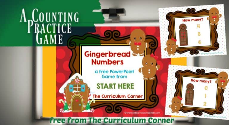 Gingerbread Counting PowerPoint Game - The Kinder Corner