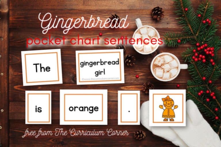 Gingerbread Pocket Chart Sentences - The Kinder Corner