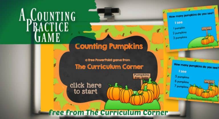 Counting Pumpkins PowerPoint Game - The Kinder Corner