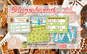 Gingerbread Math & Literacy Centers - The Kinder Corner