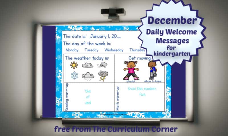 January Daily Welcome Messages - The Kinder Corner