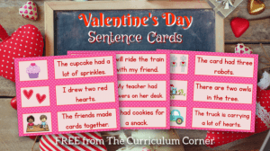 Valentine's Day Sentences w/ Pictures - The Kinder Corner