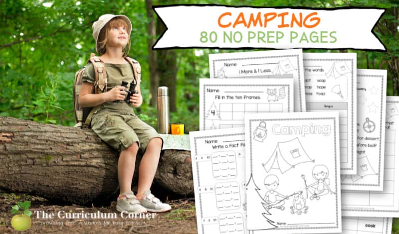 Camping No Prep Pages - The Kinder Corner