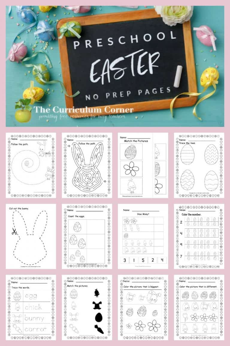 Easter Preschool Print & Go - The Kinder Corner