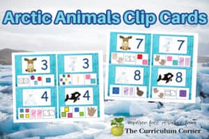 Arctic Animals Clip Cards for Counting - The Kinder Corner