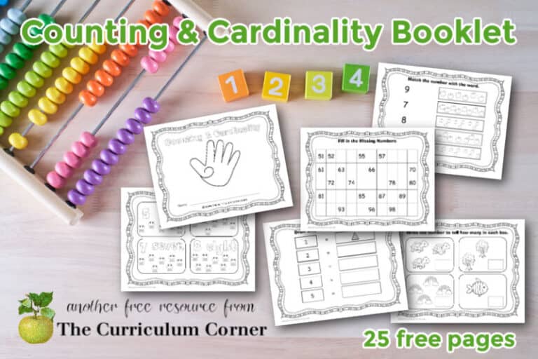 Counting & Cardinality Booklet - The Kinder Corner