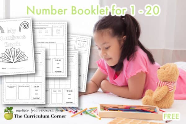 Printable Number Book 1 - 20 - The Kinder Corner