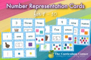 Number Representation Cards - The Kinder Corner