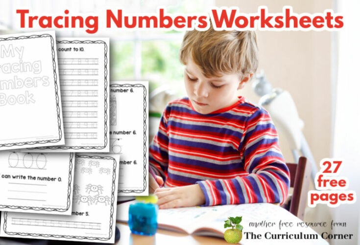 Tracing Numbers Worksheets - The Kinder Corner