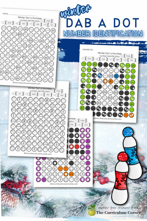 Winter Dab a Dot Number ID - The Kinder Corner