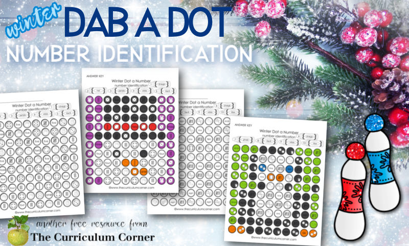 Winter Dab a Dot Number ID - The Kinder Corner