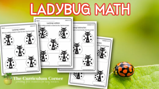 Ladybug Math Worksheets - The Kinder Corner