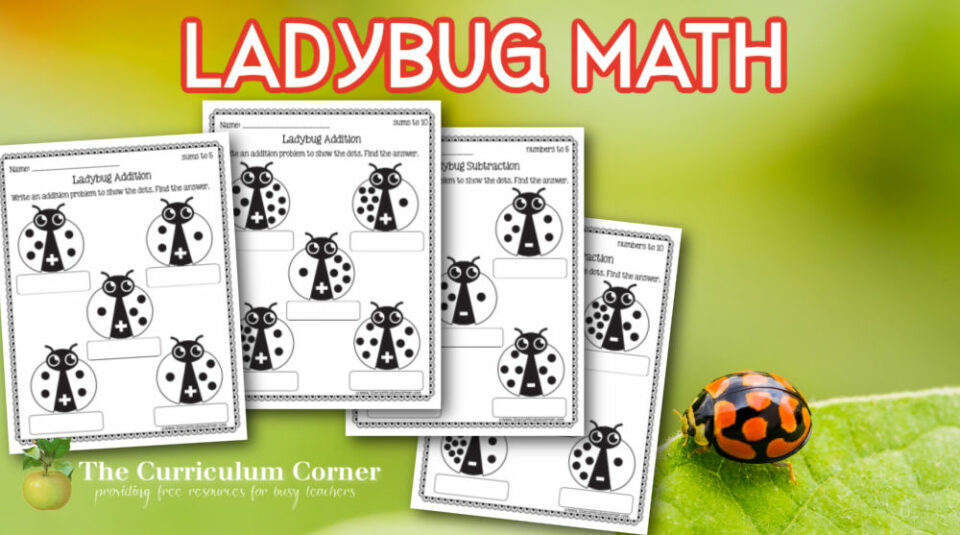 Ladybug Math Worksheets - The Kinder Corner